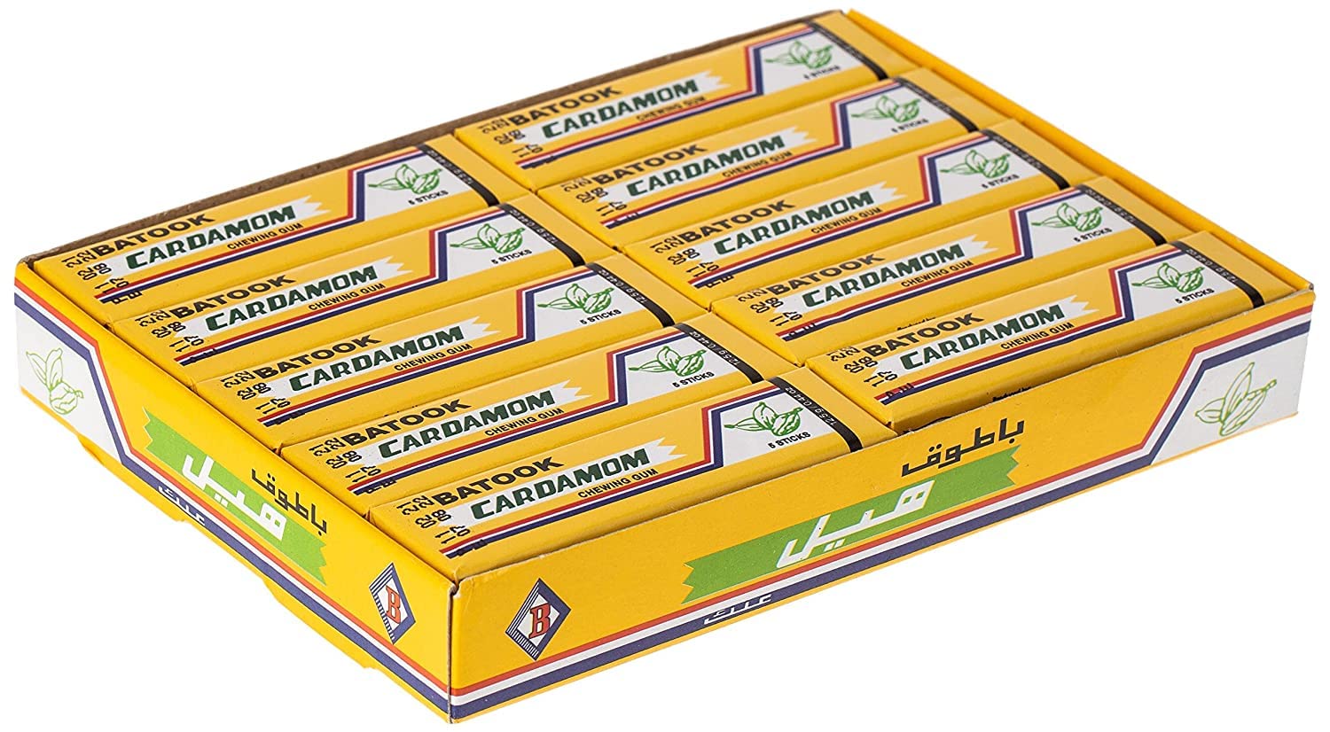 Batook 5 Sticks Cardamom Chewing Gum, 20 Fingers Pack, 250 G : Buy ...