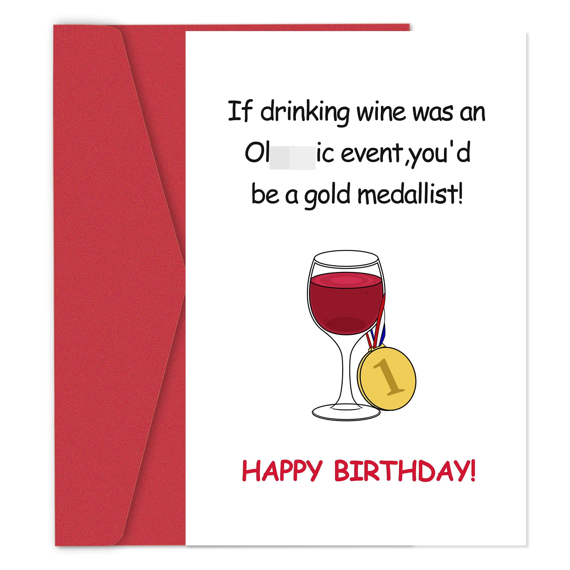 Snapklik.com : Drinking Wine Birthday Card For Men Women, Funny Happy ...