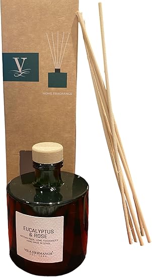 Amazon.com: Vila Hermanos Eucalyptus & Rose Fragrance Diffuser 3.3 oz ...
