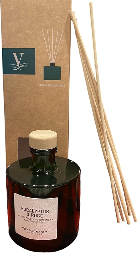 Amazon.com: Vila Hermanos Eucalyptus & Rose Fragrance Diffuser 3.3 oz ...