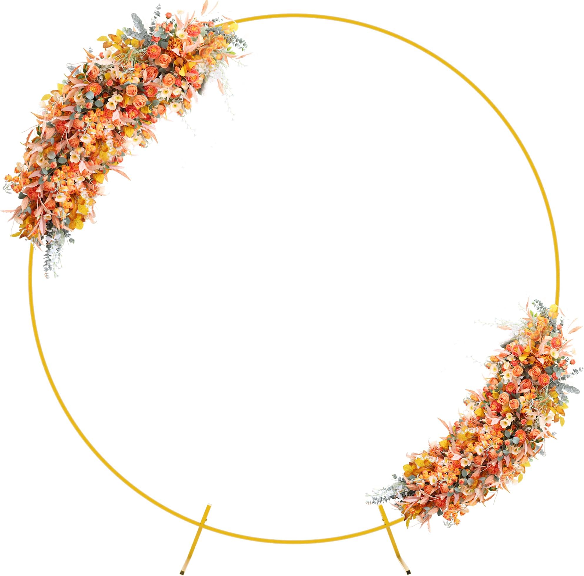 Amazon.com : 7.2ft Round Backdrop Stand, Stable Circle Balloon Arch ...