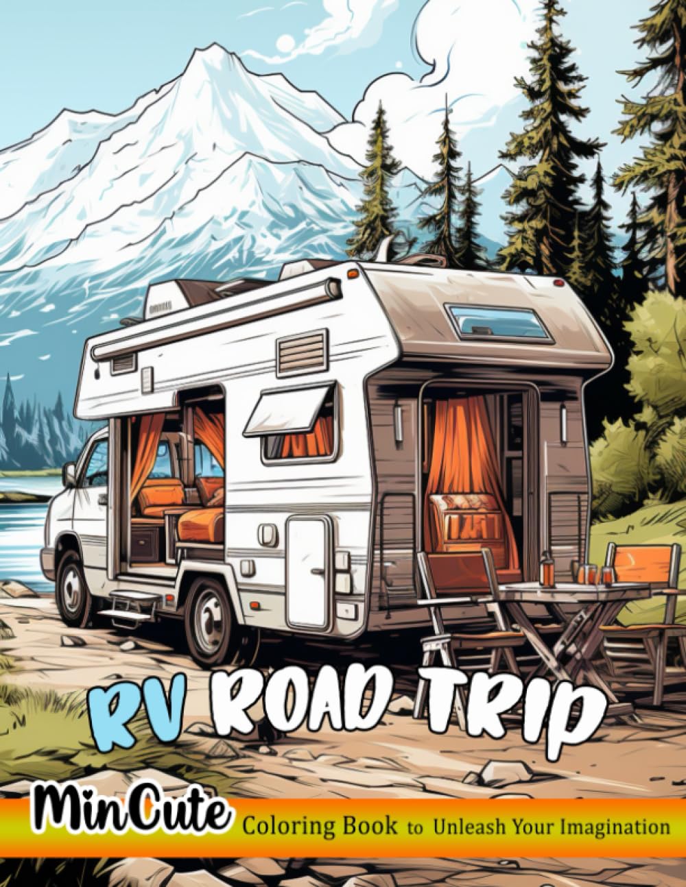 Amazon.com: RV Road Trip Coloring Book: On the Road Again, Cheerful ...