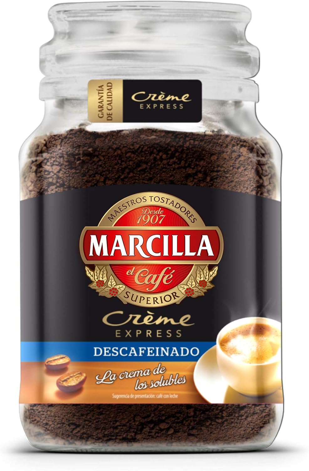 Café Marcilla soluble Crème Express Descafeinado, 200 gr. - [Pack de 6 ...
