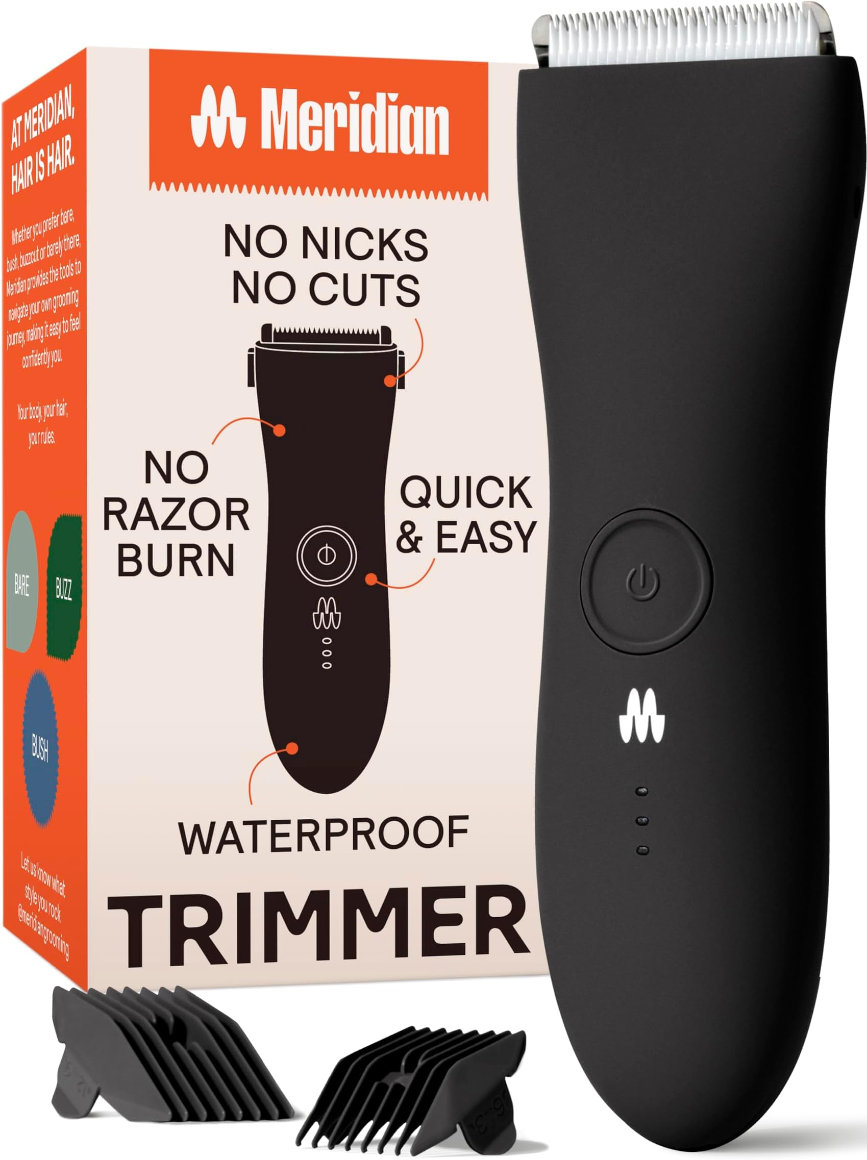 Amazon.com : MERIDIAN Body Hair Trimmer for Men Manscape - No Nick, No ...