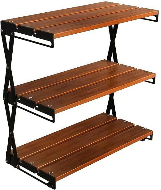 Amazon.com: Senvota 3-Tier Foldable Storage Shelf, Multi-Purpose ...
