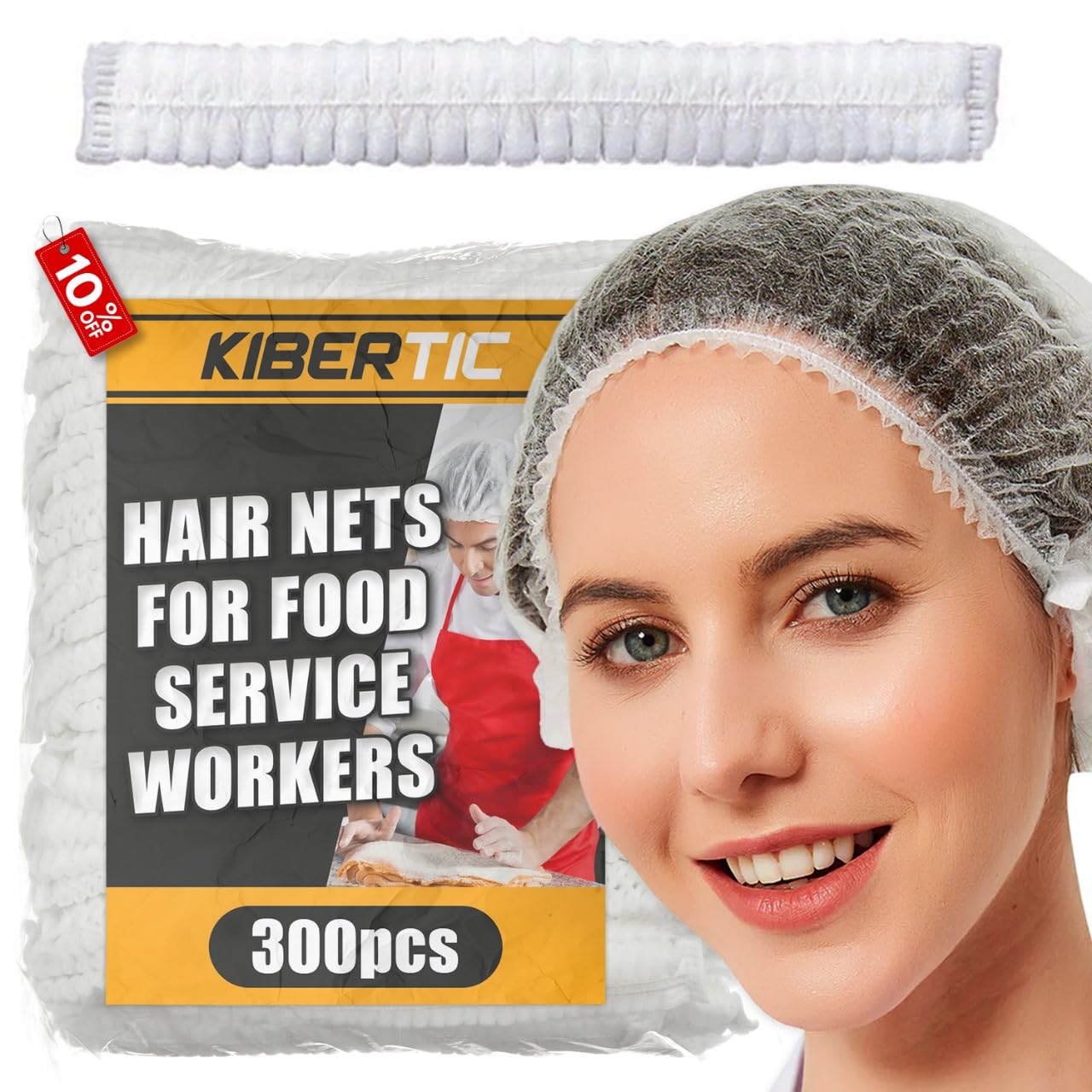 Amazon.com: KIBERTIC - 300 pcs Disposable Hair Net, Hair Nets for Food ...