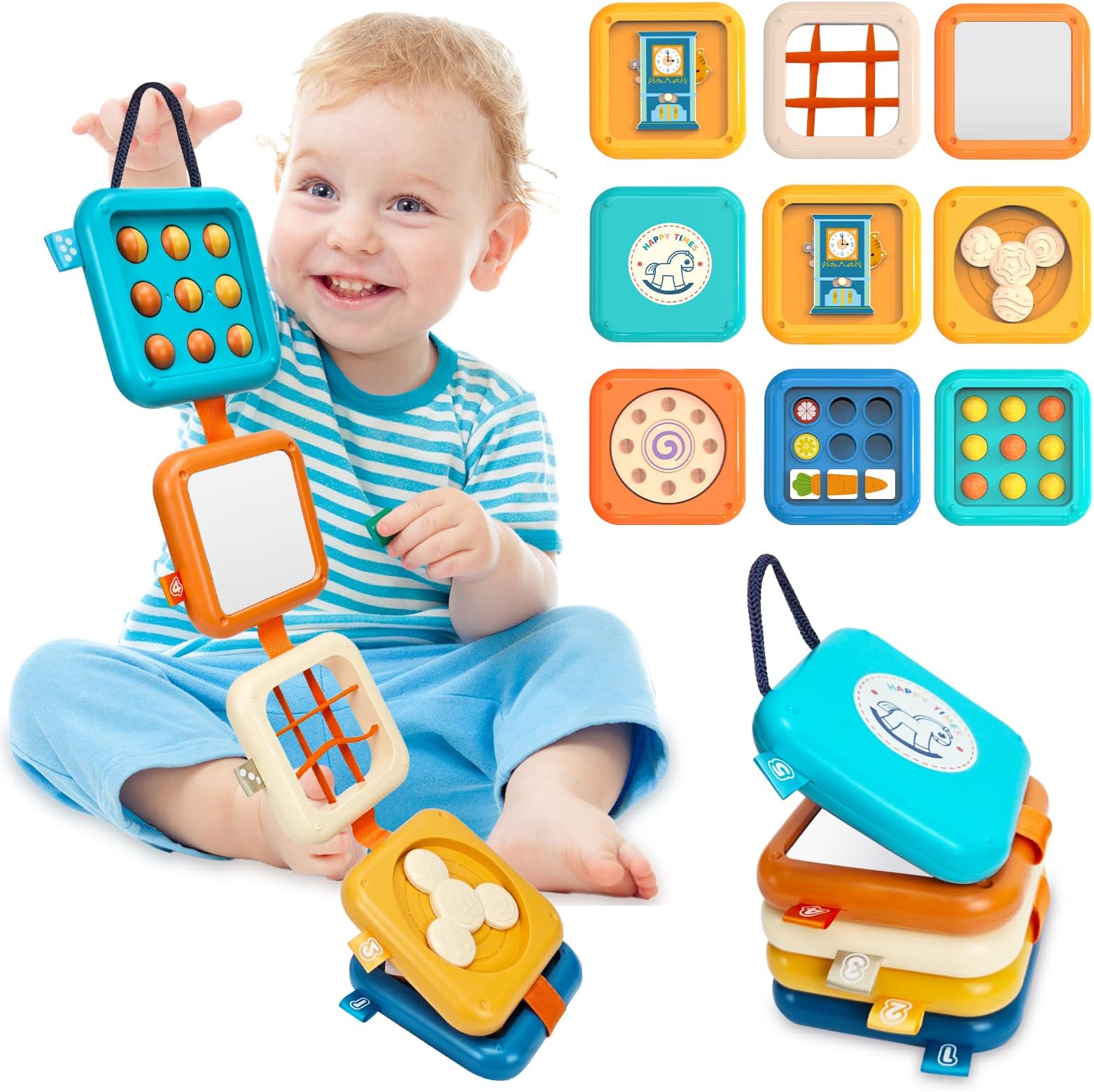 Baby Busy Board Cube, Montessori Sensory Toys for Toddlers Infant ...