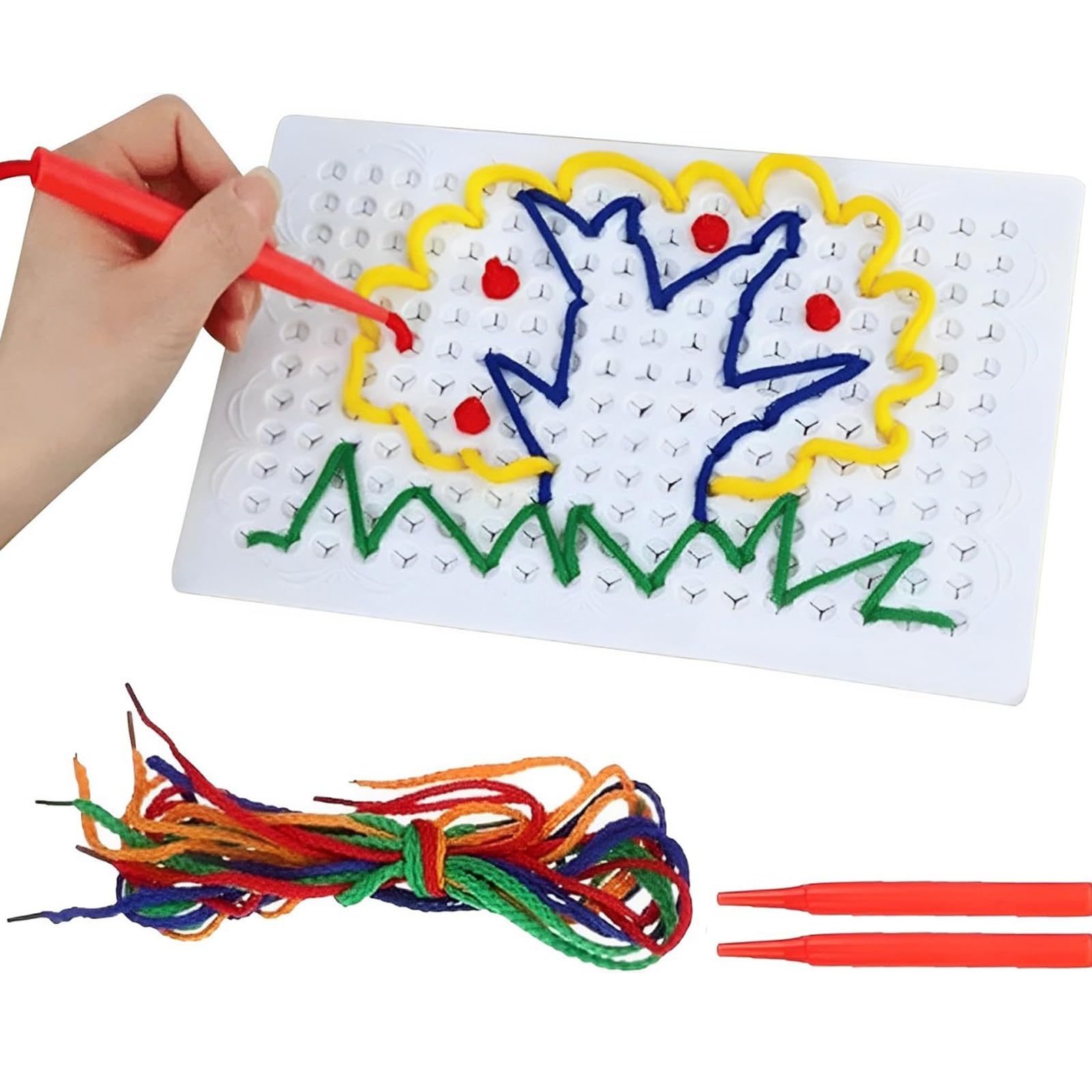 WORUIB Thread Board Kids Set, Thread Board, Threading Toys, Sensory ...