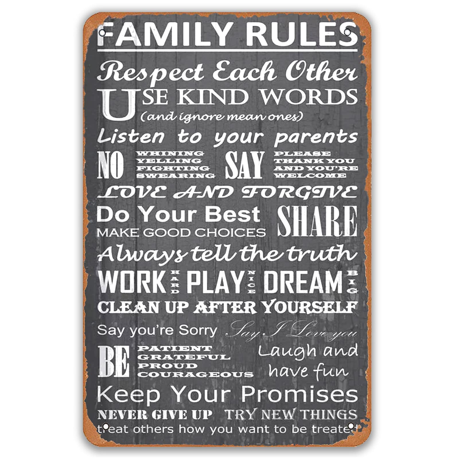 Amazon.com: House Rules Vintage Metal Tin Signs Gibbs Rules Poster Wall ...