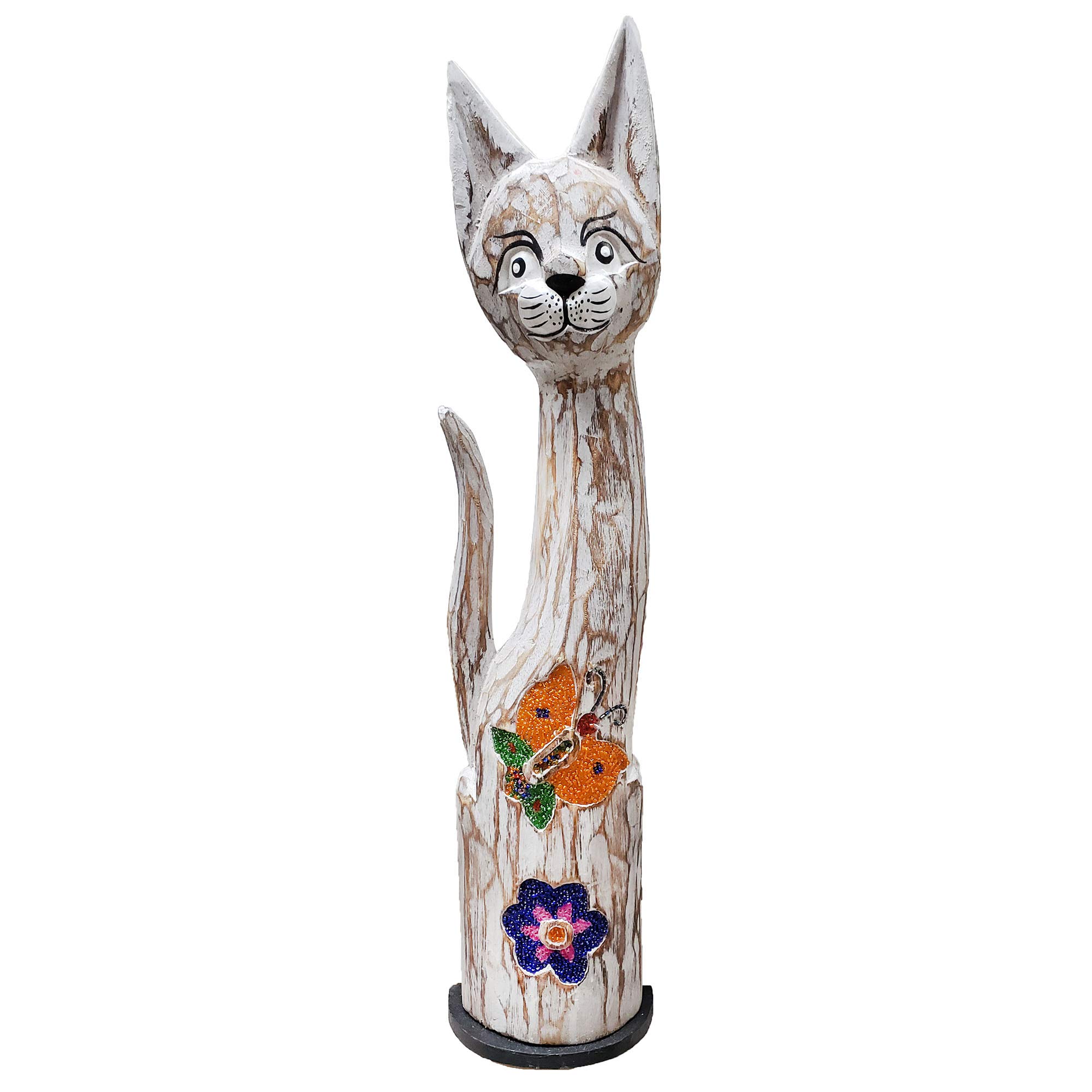 Amazon.com: Stoneage Arts Inc White Cat Statue (24 inch) : Home & Kitchen