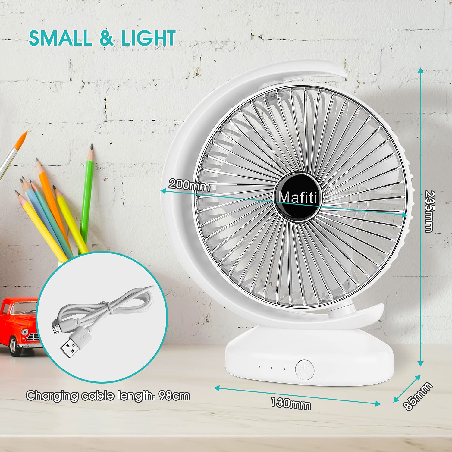 mafiti 8 inch Desk Fan Rechar...B087JDZTXJ | Encarguelo.com
