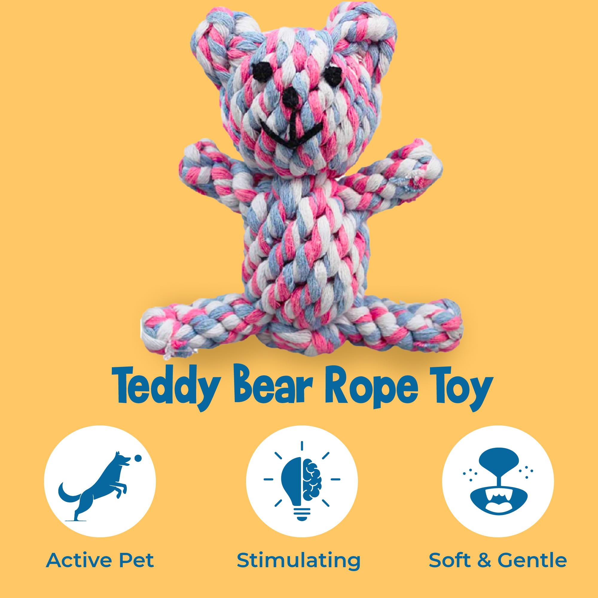 Snapklik.com : Teddy Bear Teething Toy, Dog Rope For Medium And Small ...