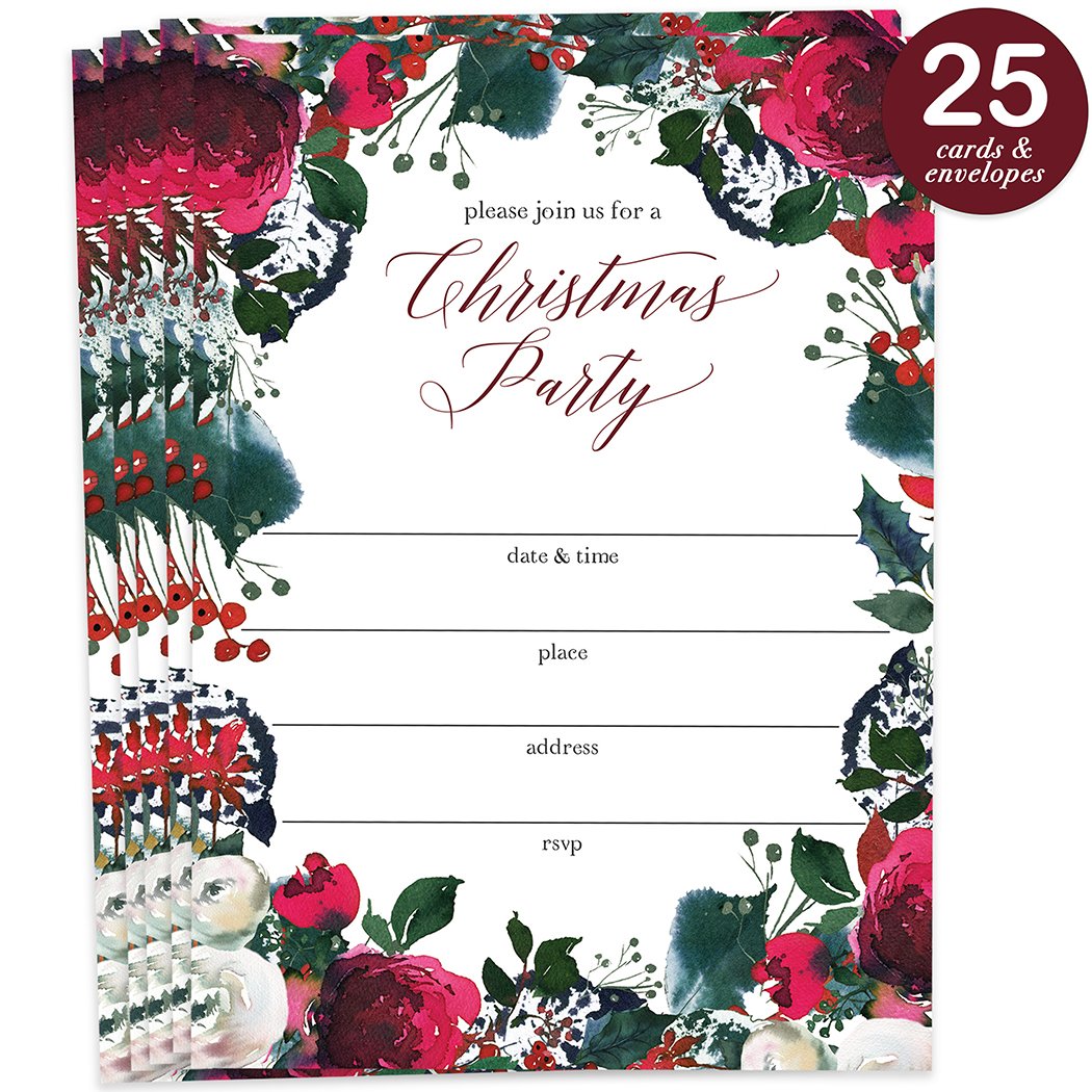 Blank Christmas Invitations