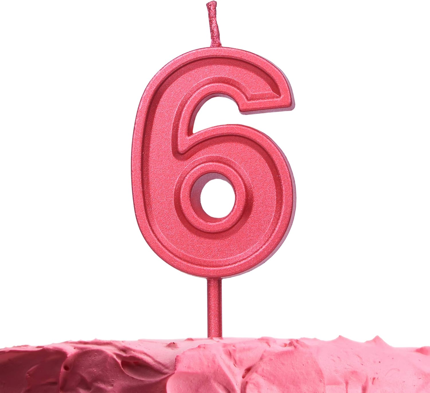 Amazon.com: GET FRESH Number 6 Birthday Candle – Red Number Six Candle ...