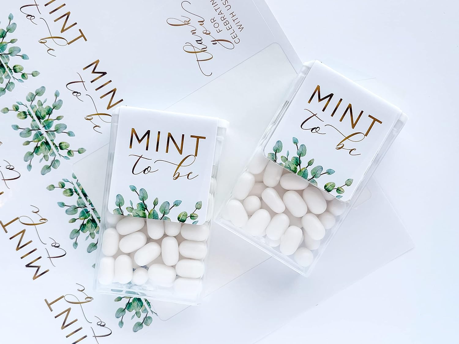 Amazon.com: Mint to Be Tic Tac Stickers - Mint to Be Wedding Favor ...