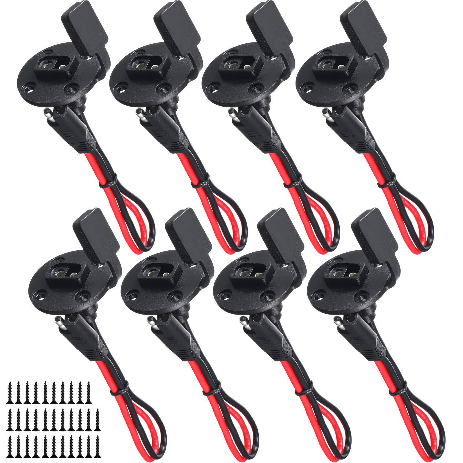 Buy Flutesan 8 Pcs SAE Power Socket Sidewall Port able SAE Connect ...