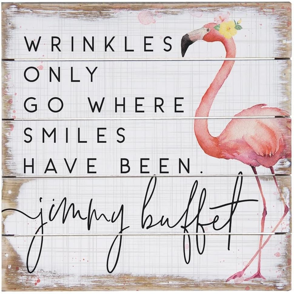 Amazon.com : Wooden Signs with Sayings Wrinkles only go Where Smiles ...