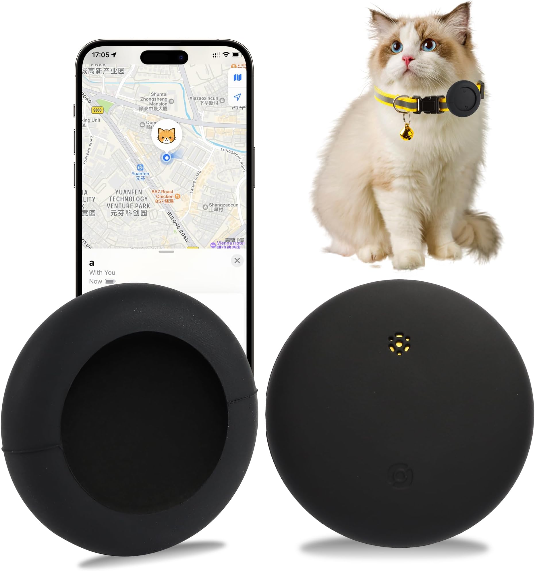 Amazon.com: Tracki Dog GPS Tracker Tiny & Light Waterproof Fits All Pet ...