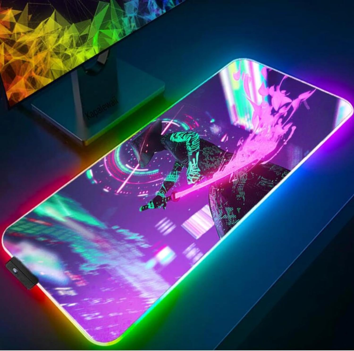 Amazon.com: Mouse Pads RGB Mouse Pad Gamer Desktop Gaming Cyberpunks ...