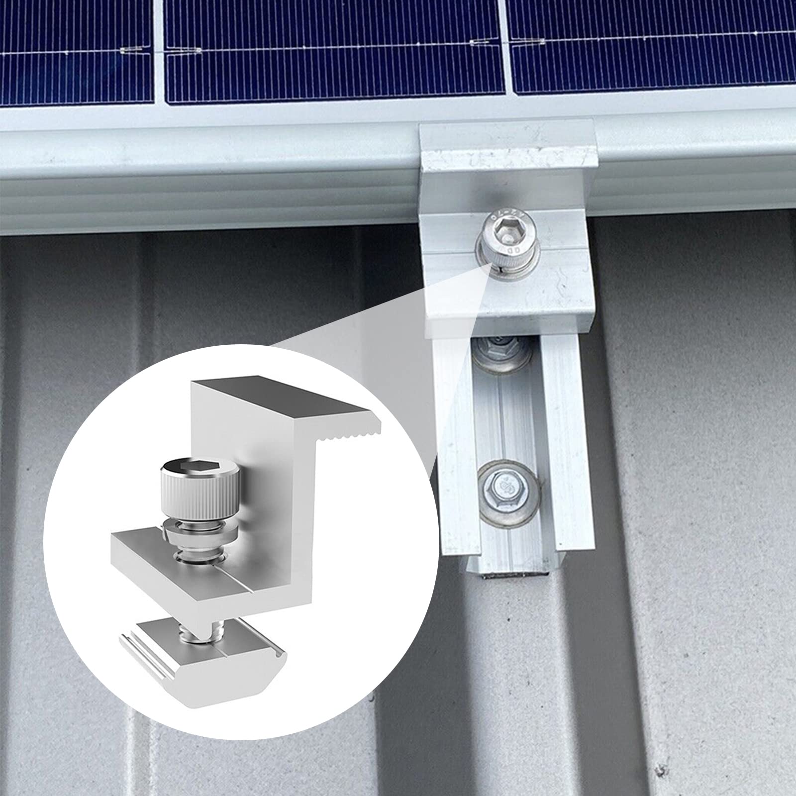 Snapklik.com : Copgge Solar Panel Roof Mounting Kit Aluminium Solar ...