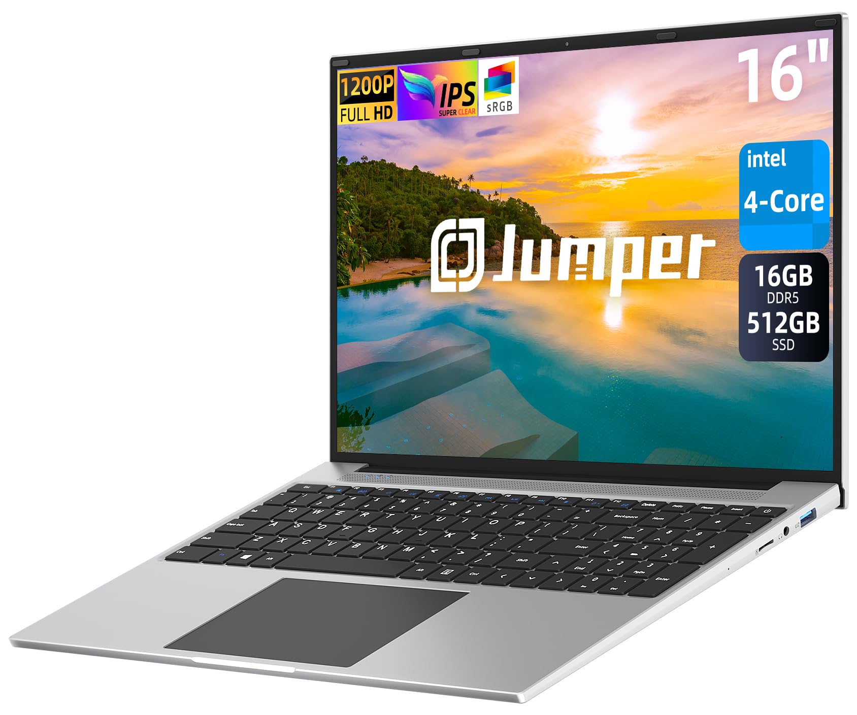 Snapklik.com : Jumper Laptop 16GB RAM 512GB SSD, Intel Quad-Core N100 ...