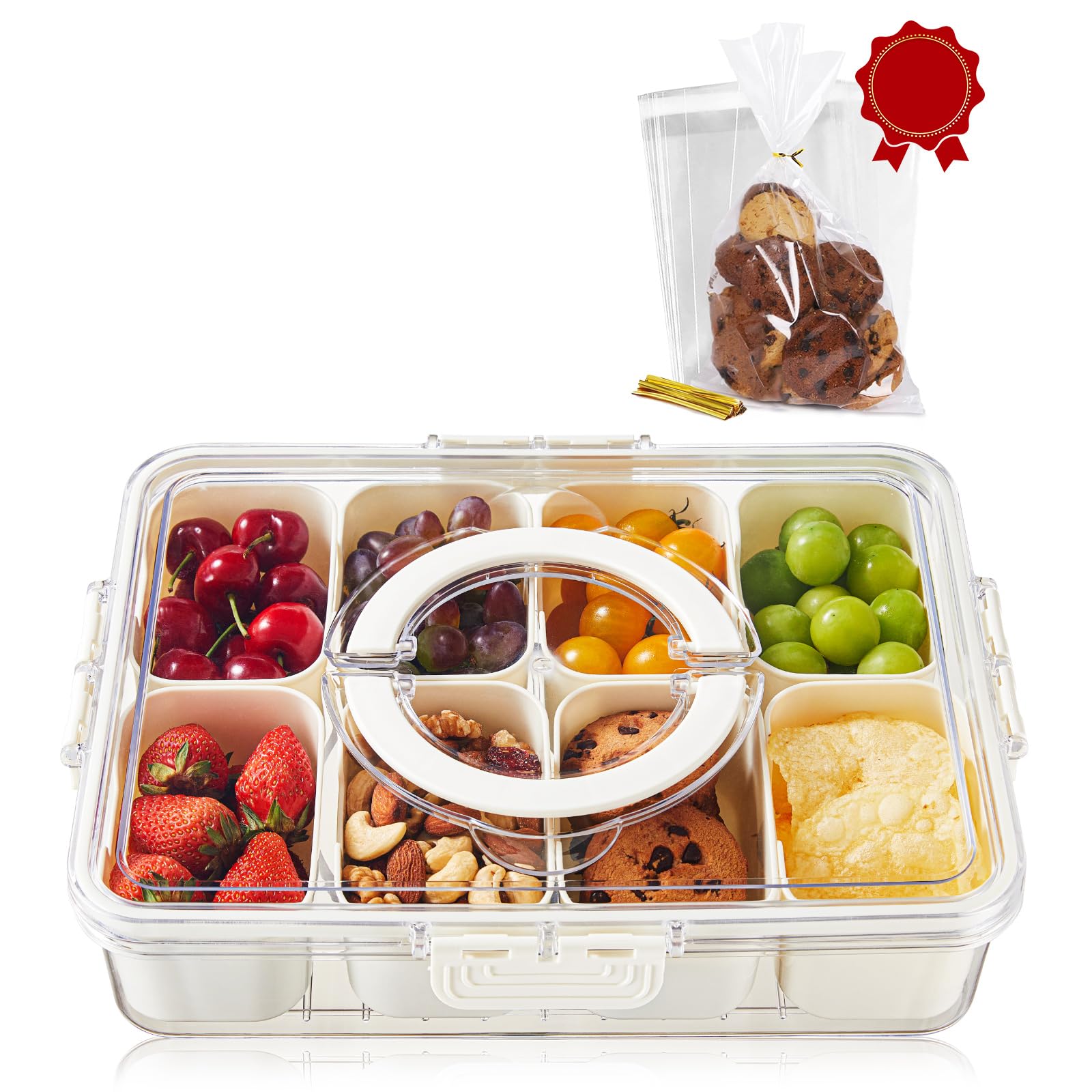 Amazon.com: Generic Julifond Snack Snackle Box Container Divided ...