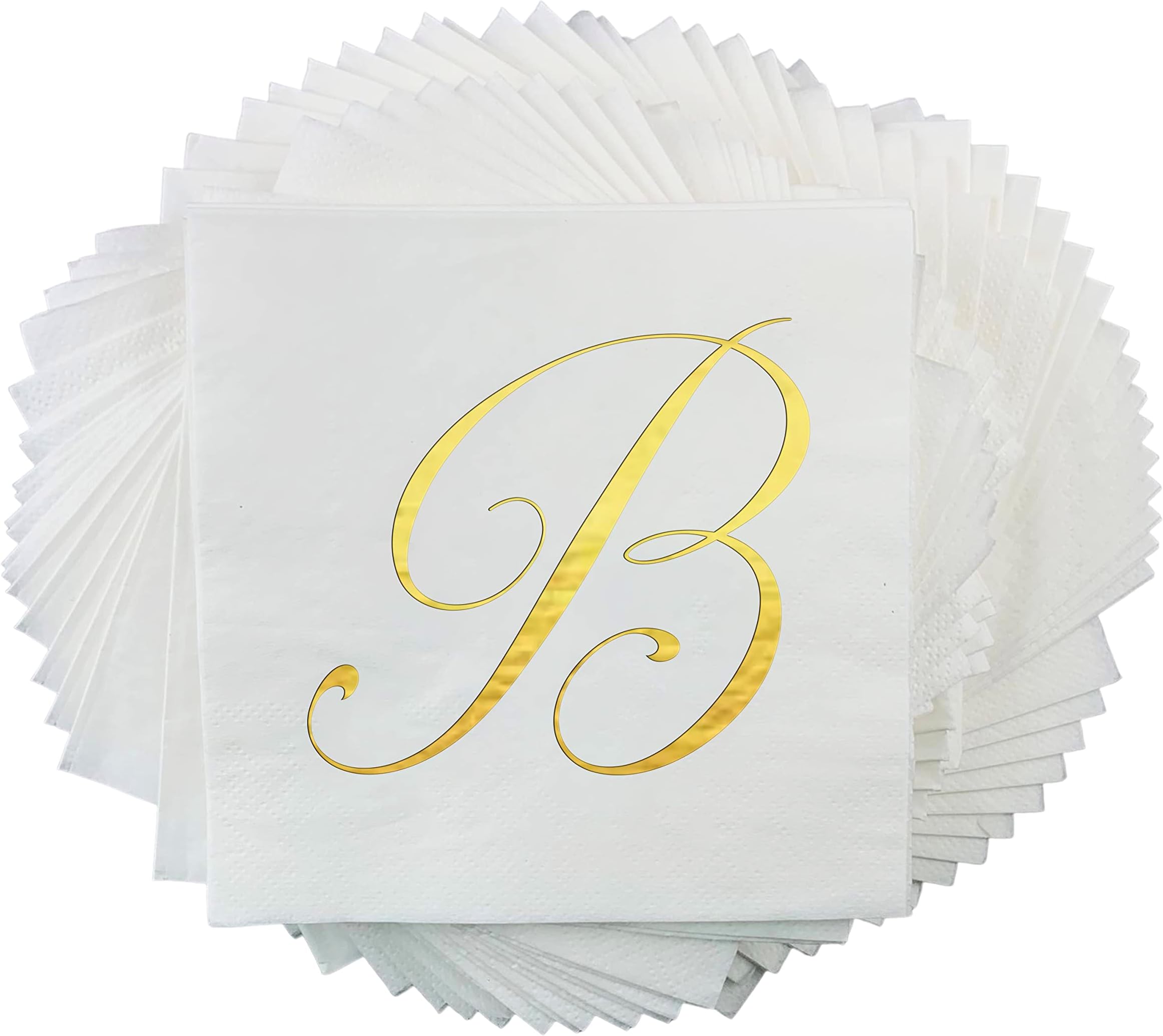 Amazon.com | Cocktail Party Napkins - Gold Foil Monogram Letter Z for ...
