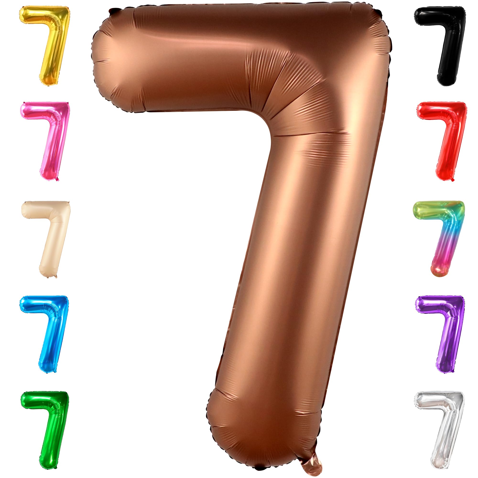 Snapklik.com : KatchOn Giant Coffee Brown Number 7 Balloon - 40 Inch