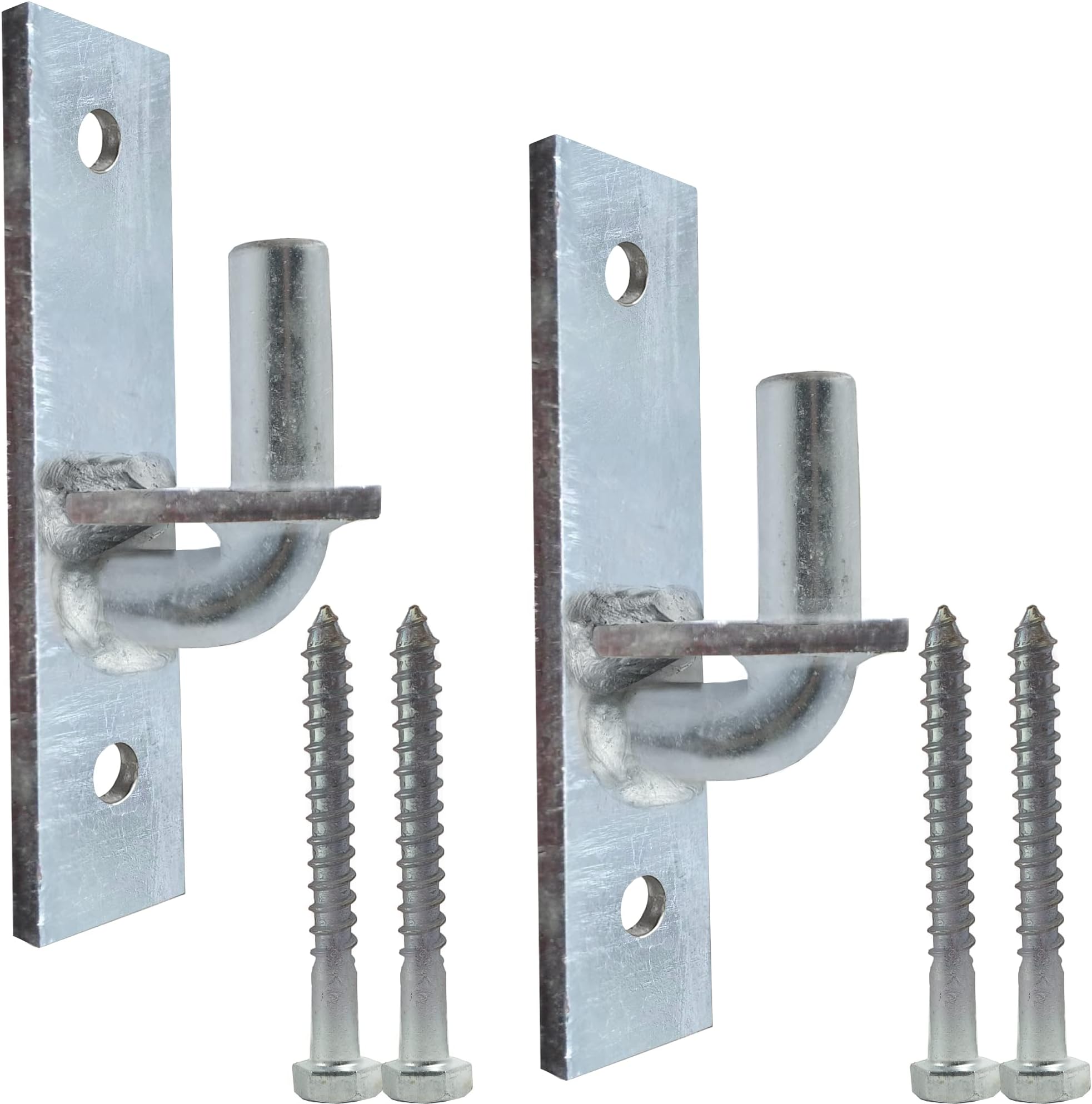 Chain Link Fence Parts Wall Mount Flat Back Gate Hinges, 2 Pack Outdoor ...