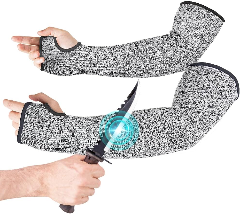 IMENORY Cut Resistant Arm Protector Gardening Sleeves for Men Women ...