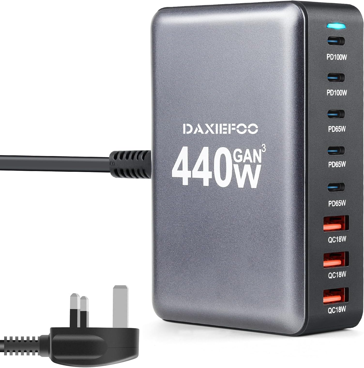 USB C Charger, 440W USB Charger 8 Port GaN Fast Charging USB C Plug ...