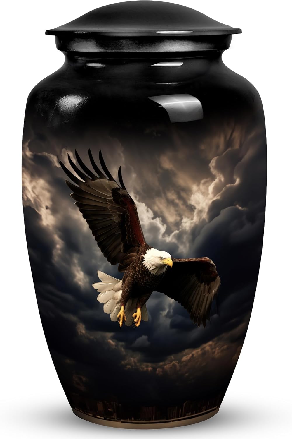 PARUHAS Unique Eagle with Rain Clouds Design Cremation Urn for Adult ...