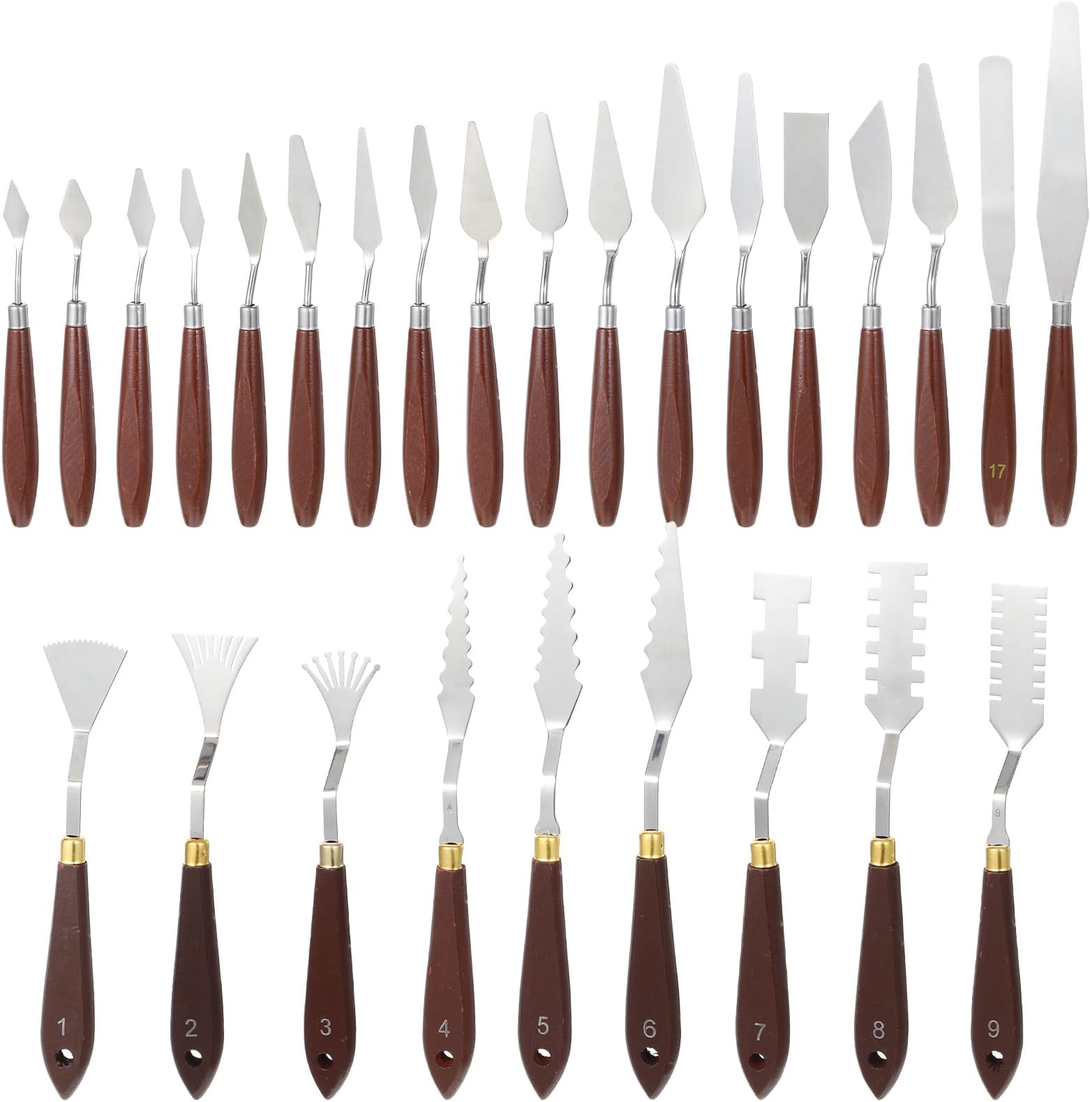 Amazon.com: Palette Knife Set, 27Pcs Palette Knives Stainless Steel Art ...