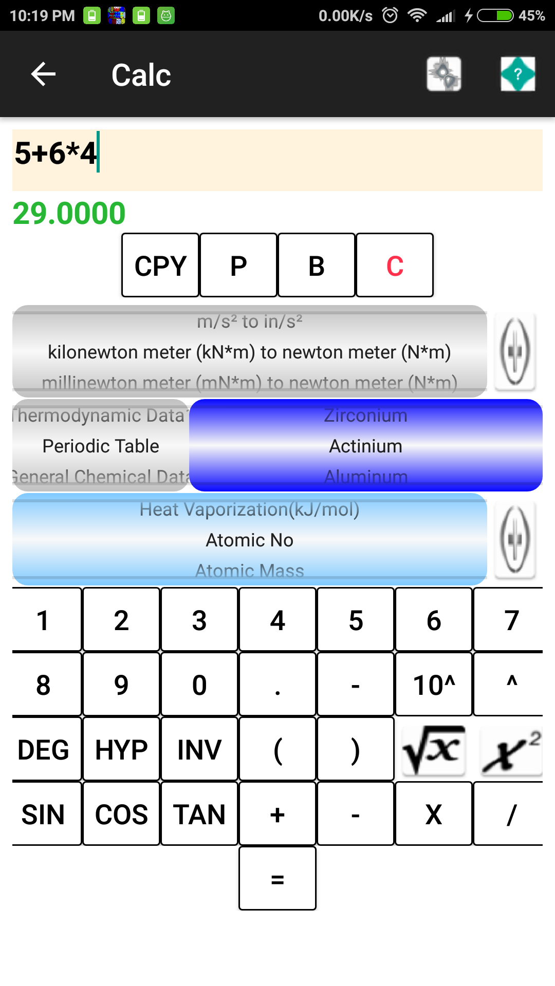 Chemical/Engineering Tools - ChemMathsDroid - App on Amazon Appstore