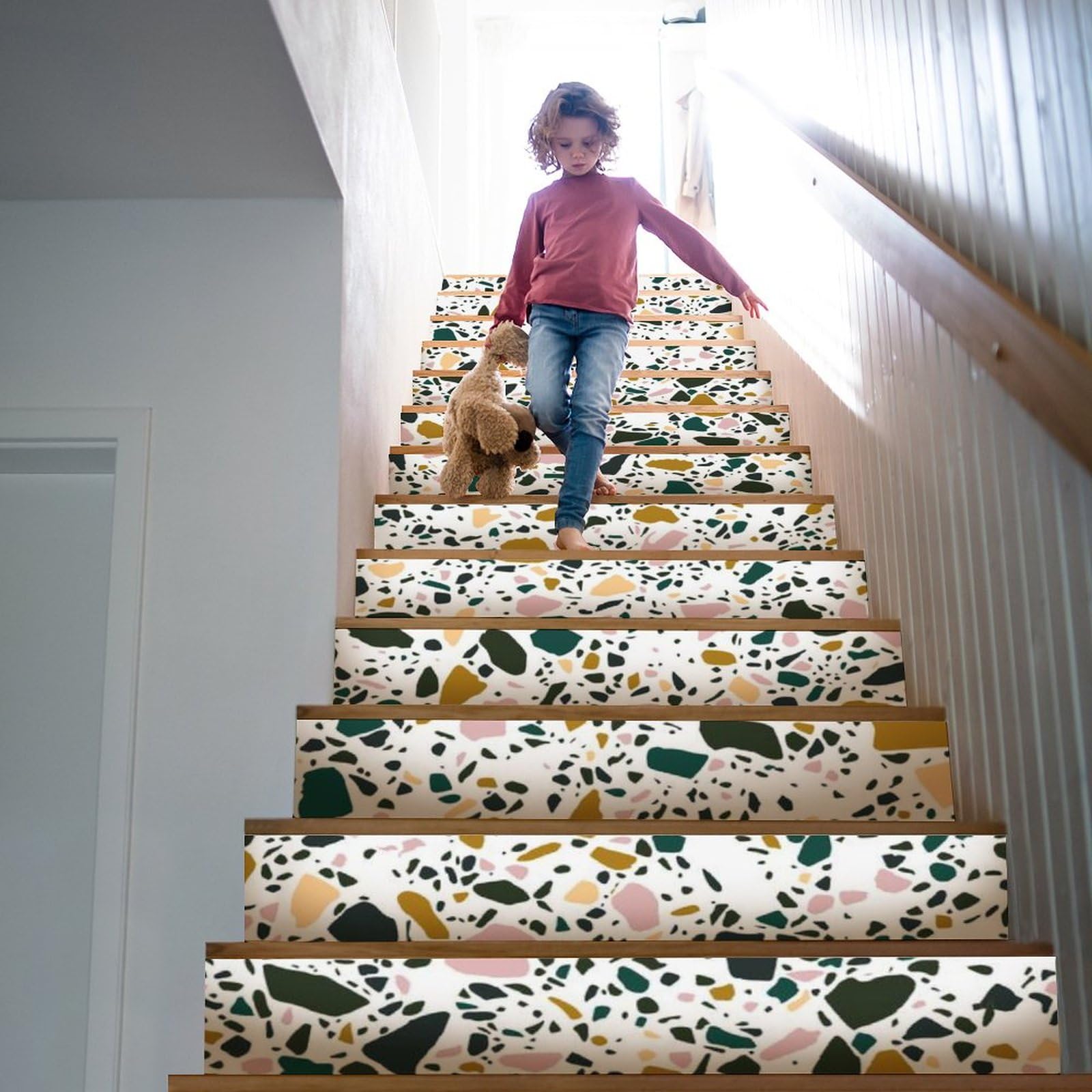 Stair Case Boho Wooden Staircase Beside Green Cactus Plants And