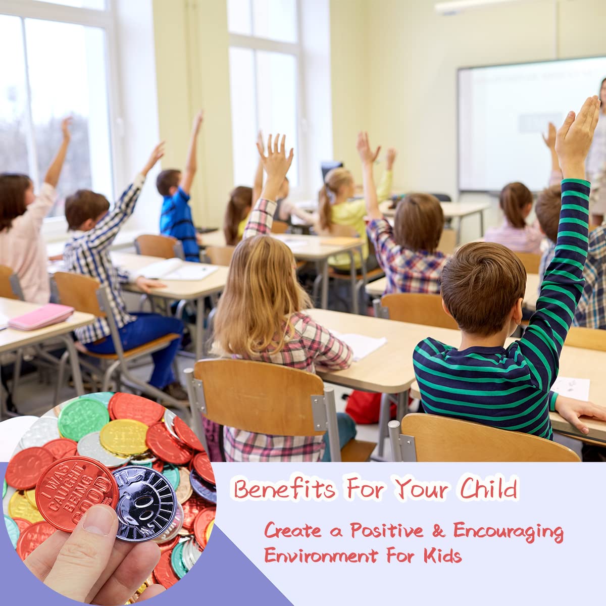 Snapklik.com : 100 Pieces Smile Face Glod Coins, Colorful Plastic ...