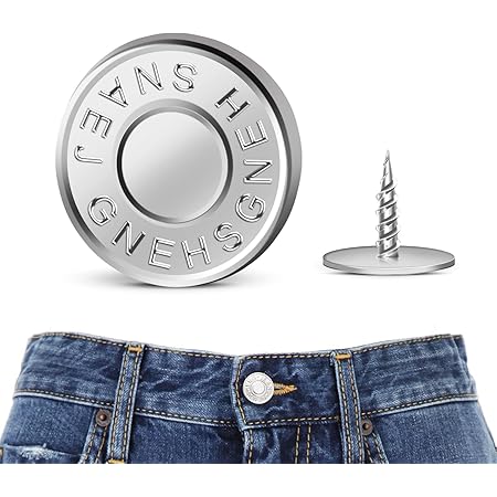 6 Pcs Buttons for Jeans,Adjustable Jean Button Pins,Pant Waist ...