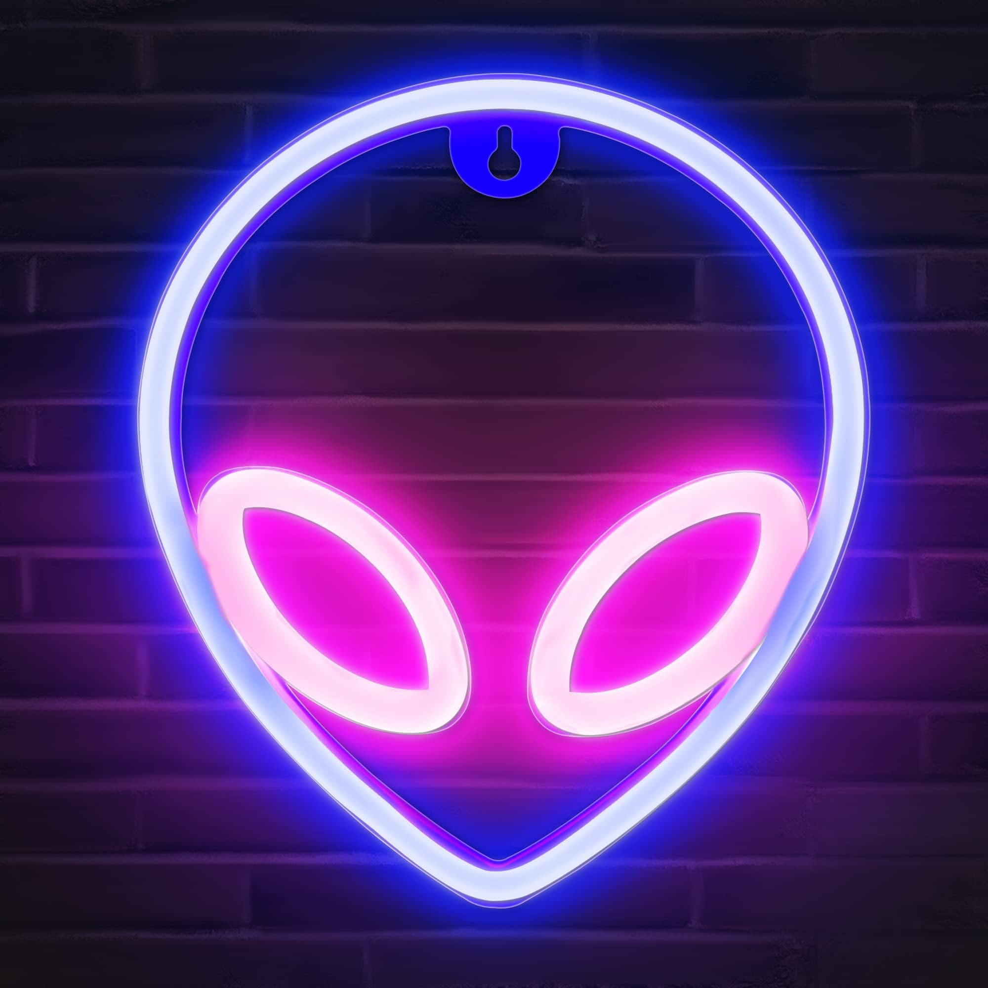 Amazon.com : JYWJ Alien Neon Sign,USB or 3-AA Battery Powered Neon ...