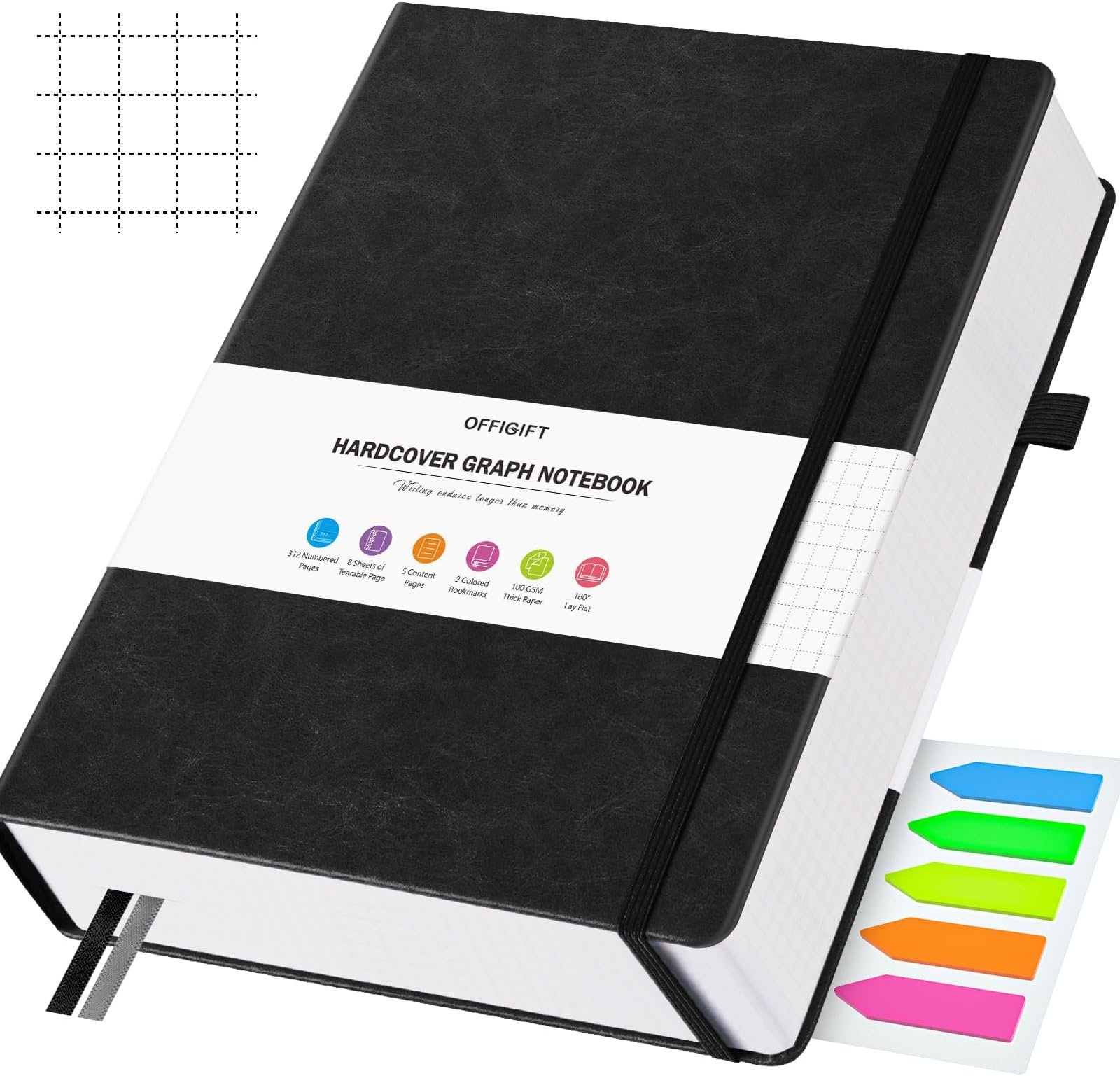 Moleskine Classic Squared Paper Notebook, Soft Cover and Elastic ...