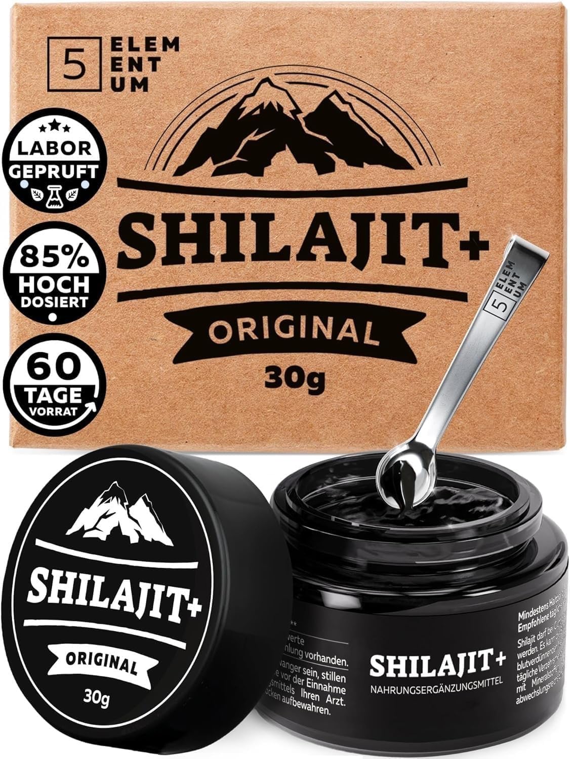 Shilajit Original Himalaya – Hochdosiert 85% Fulvinsäure – 30g - 60 ...
