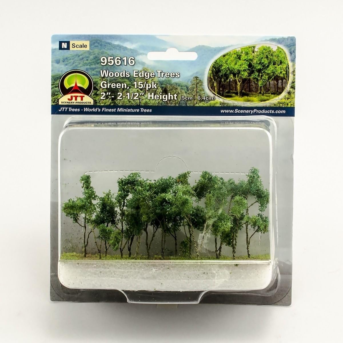 Amazon.com: Woods Edge Trees Green 2'' to 2.5'' N-scale 15/pk : Arts ...