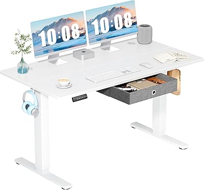 Amazon.com: JOY worker Small Electric Standing Desk with Wheels, 35" x ...