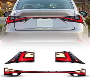 Amazon.com: VLAND LED Tail Lights Compatible For Lexus 2014-2019 IS200t ...