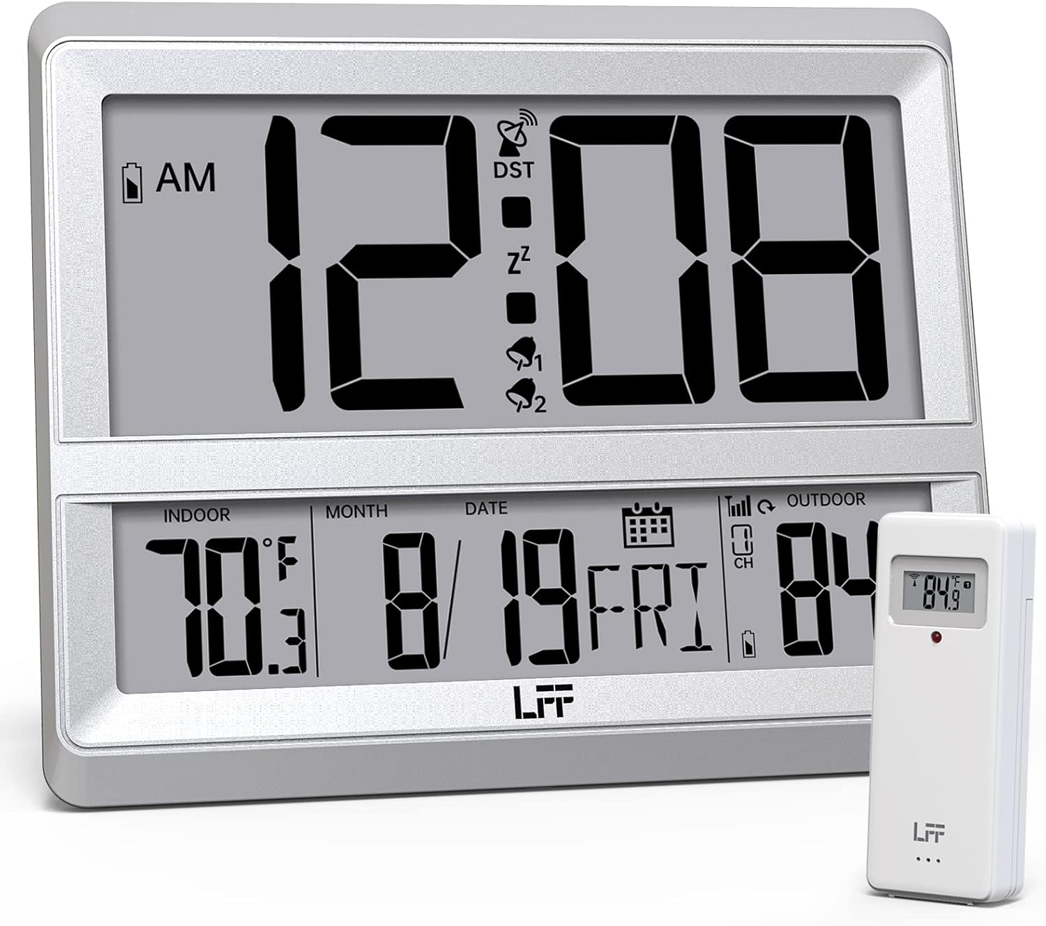 Amazon.com: LFF Atomic Clock Large Display, Digital Wall Clock with ...