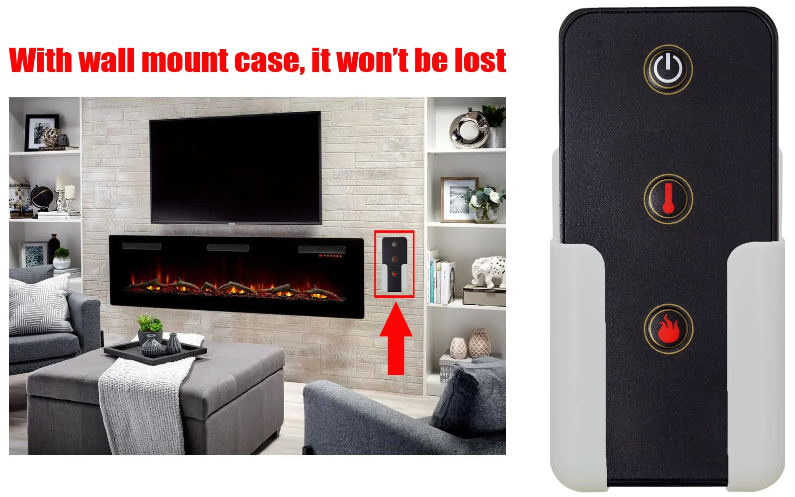 Hampton Bay Wall Mount Electric Fireplace