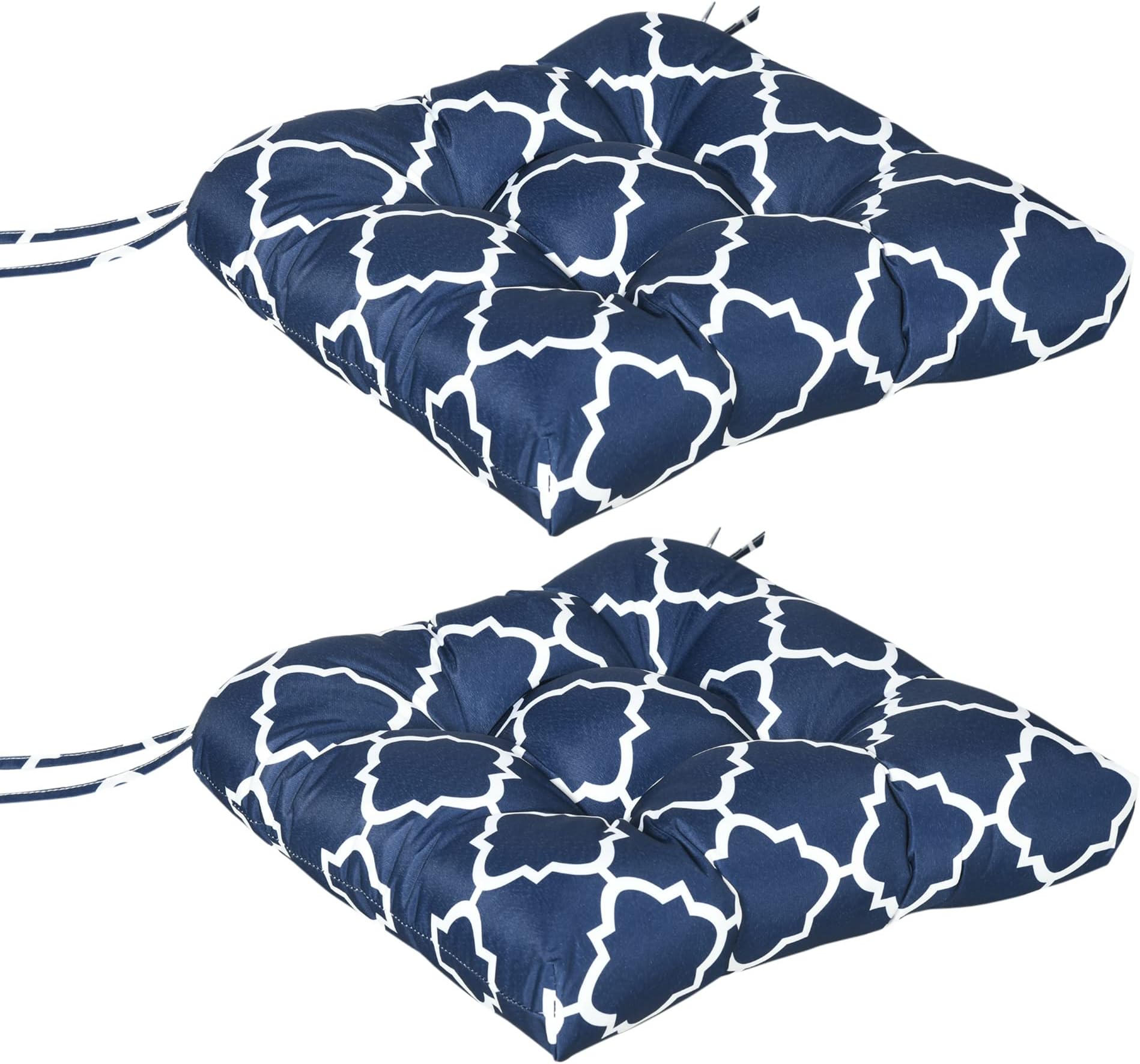 Outsunny Chair Cushions Seat Pads, Set of 2, Indoor Outdoor Seat ...