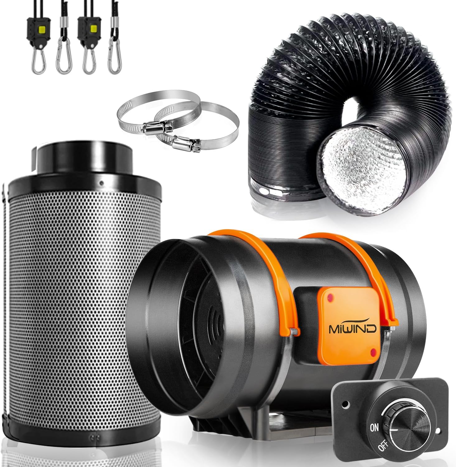 Amazon.com: Grow Tent Ventilation System, 8 Inch Inline Duct Fan with ...