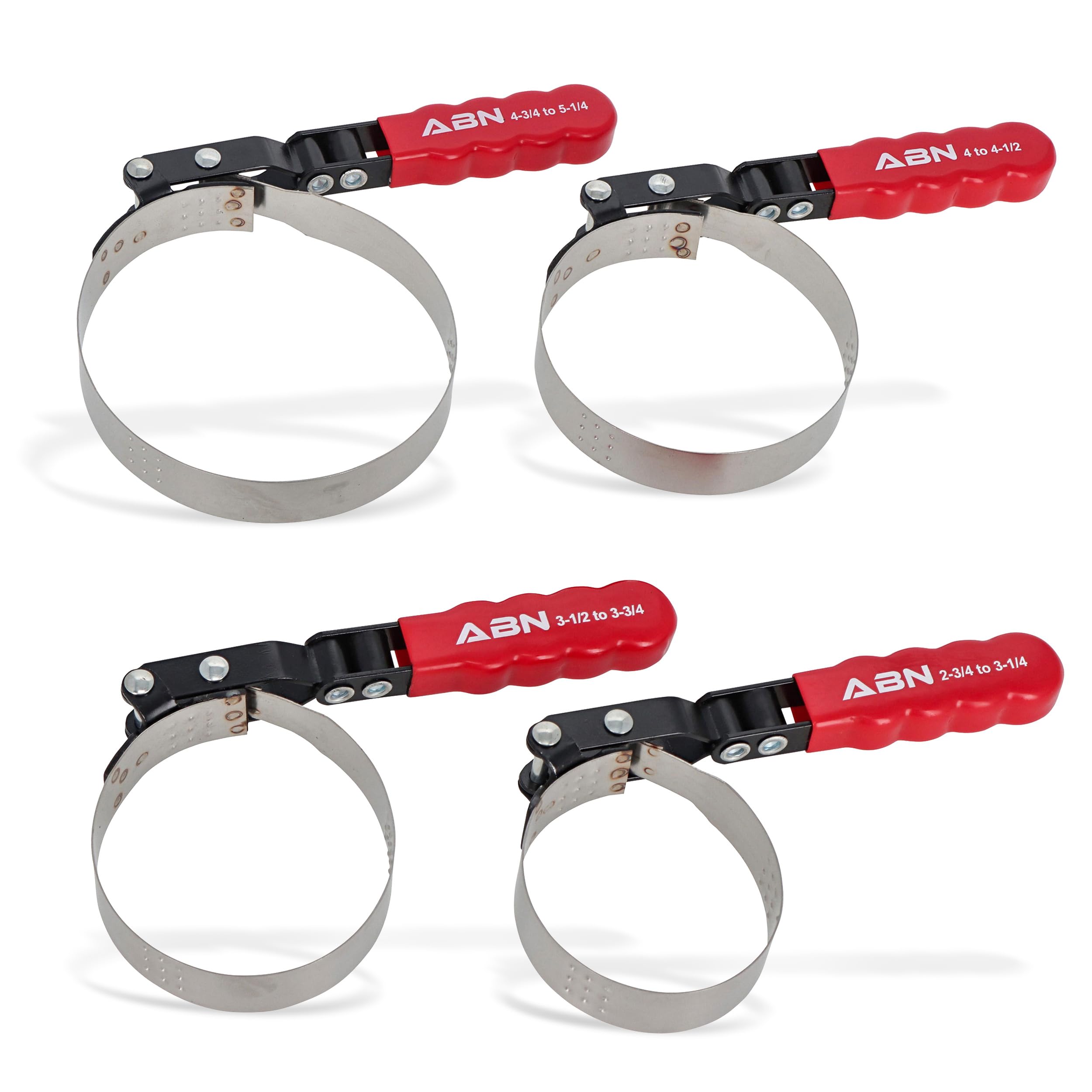 Amazon.com: ABN Oil Filter Wrench Set - 4 Piece 2-3/4 to 5-1/4in ...