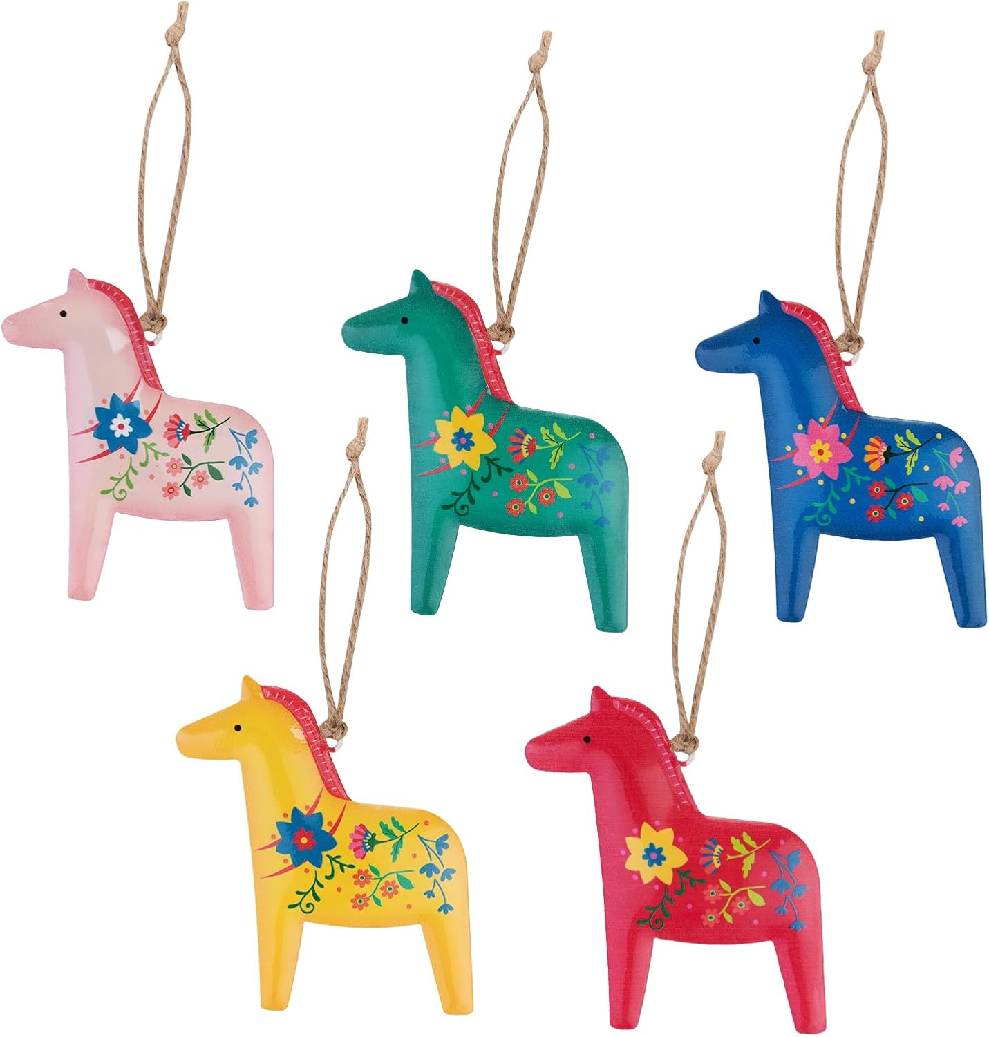 Amazon.com: GXD Two-Side Dala Horses Festival Decoration,Metal Swedish ...