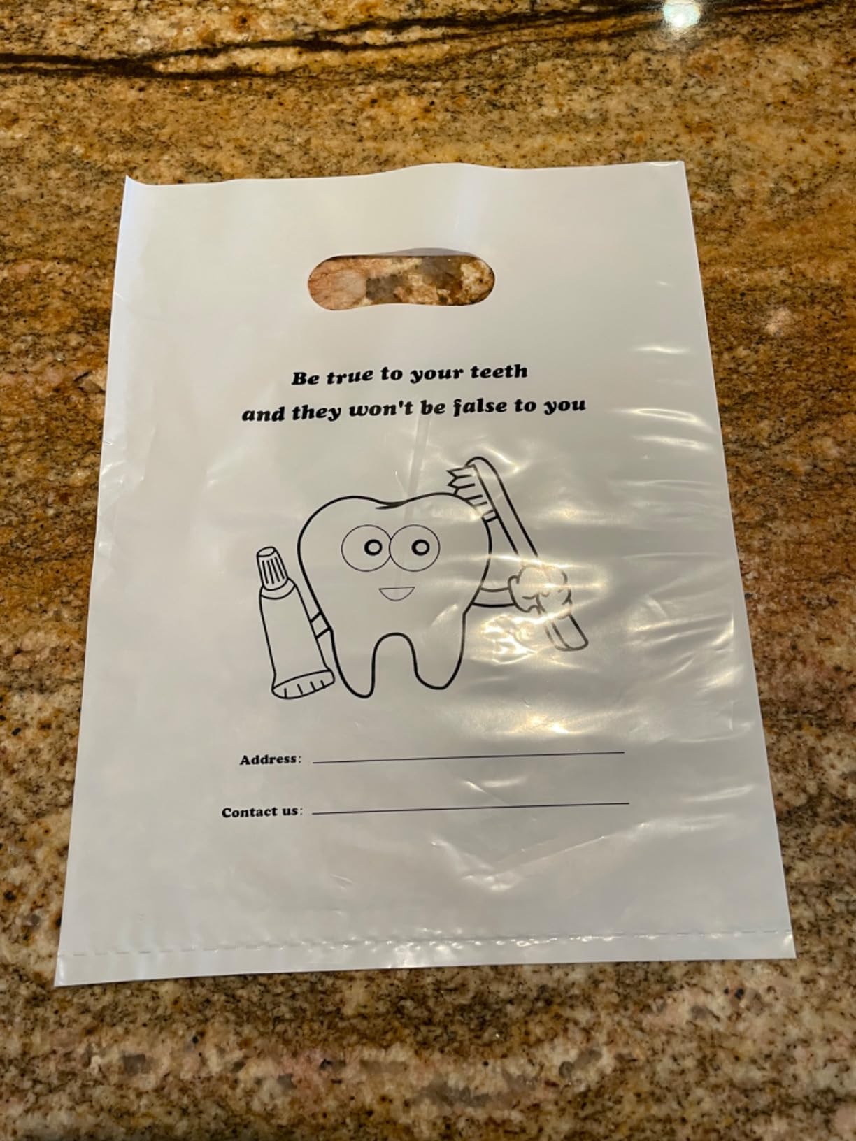 Amazon.com: 100PCS Dental Giveaway Bags Tooth Patient Care Dental ...